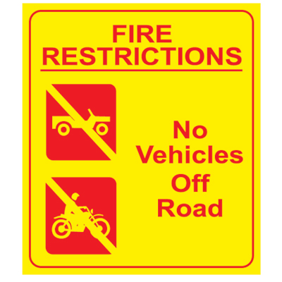 UNICOR Shopping: USFS Fire Restrictions Sign, 44W x 34H